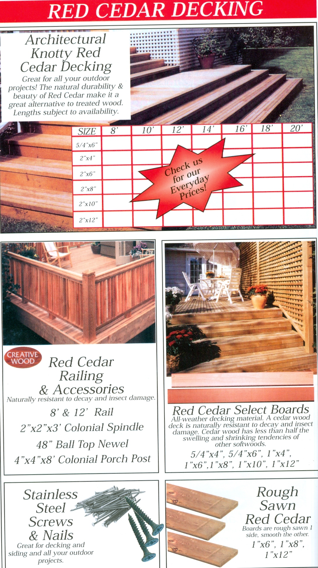 Beckerle Lumber CEDAR.